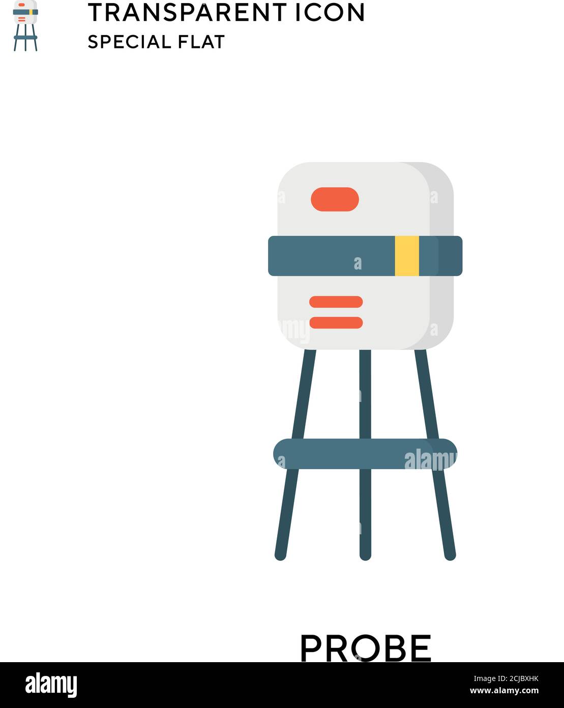 Probe vector icon. Flat style illustration. EPS 10 vector Stock Vector ...