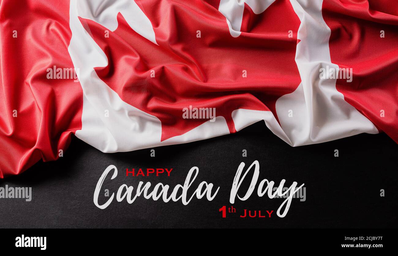 National flag of Canada background, beautiful colored with cloth ...