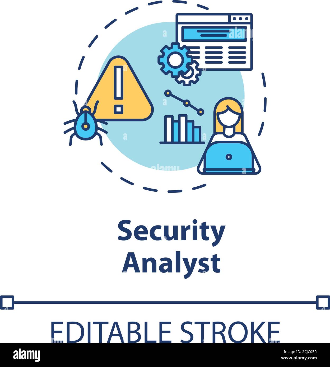 Security analyst concept icon Stock Vector Image & Art - Alamy