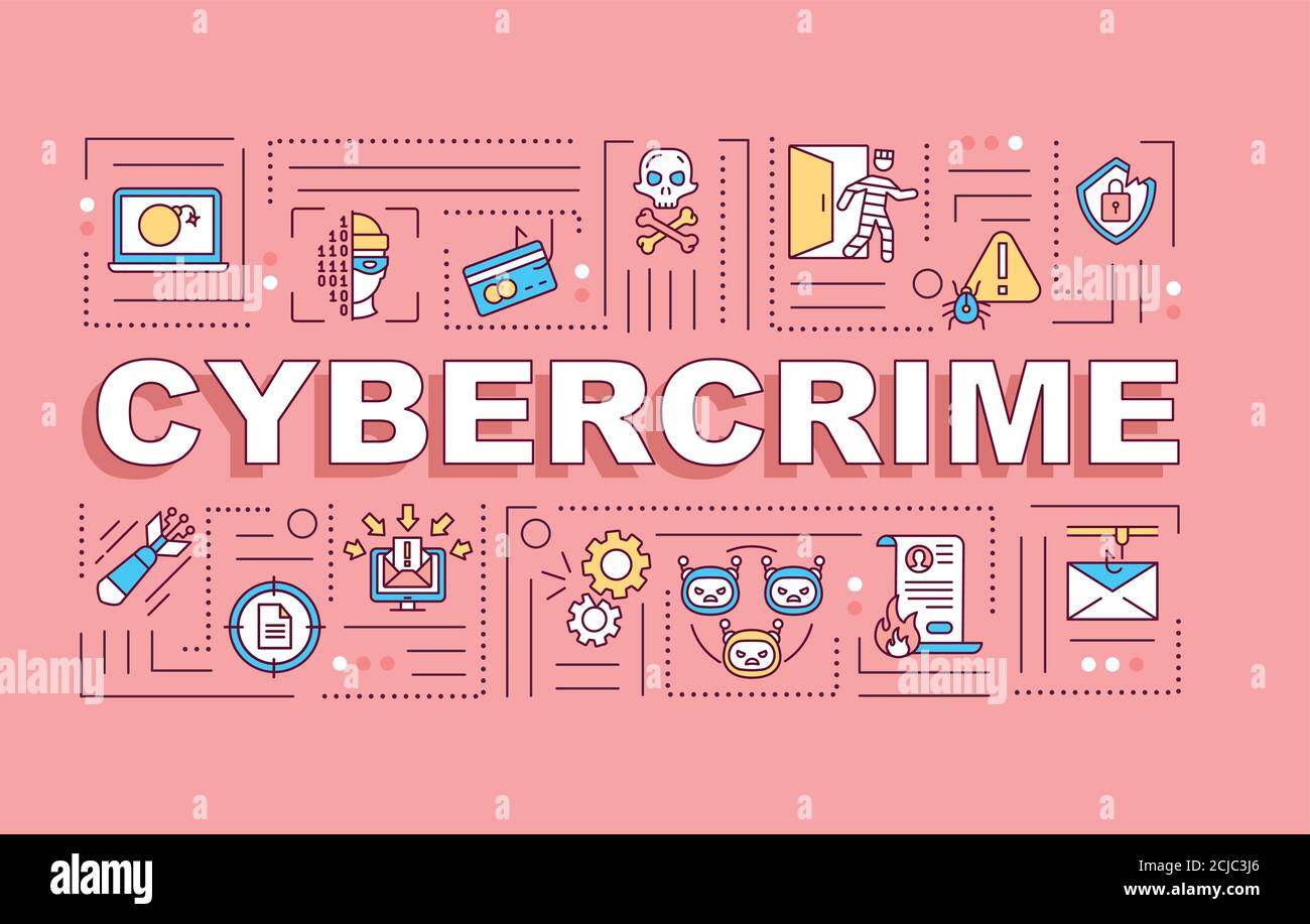 Cybercrime word concepts banner Stock Vector Image & Art - Alamy
