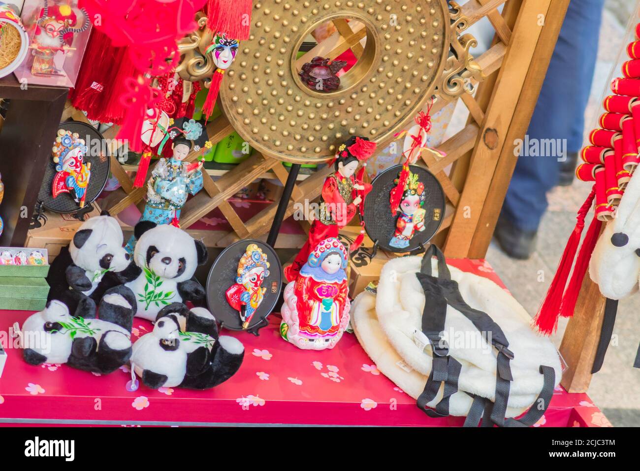 Moscow, Russia- February 13, 2018: traditional chinese souvenirs for ...