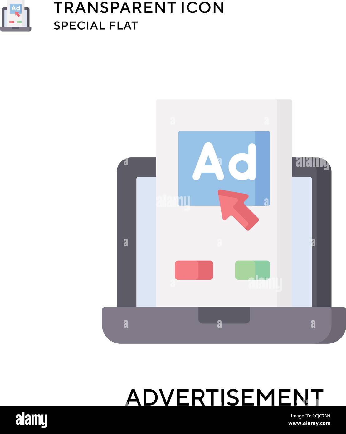 Advertisement vector icon. Flat style illustration. EPS 10 vector Stock ...