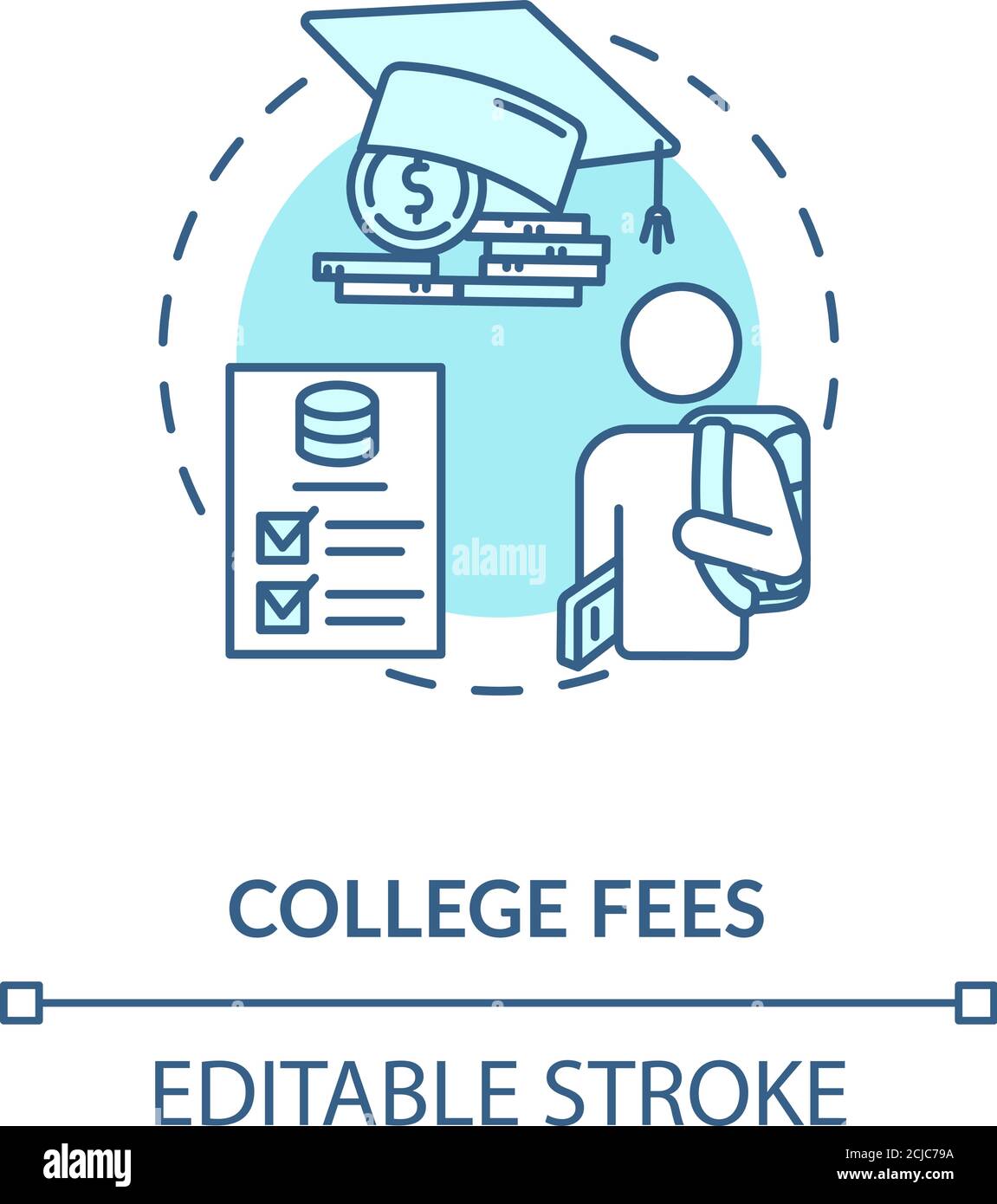 College fees concept icon Stock Vector Image & Art - Alamy