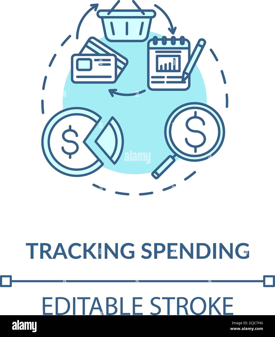 Tracking spending concept icon Stock Vector Image & Art - Alamy