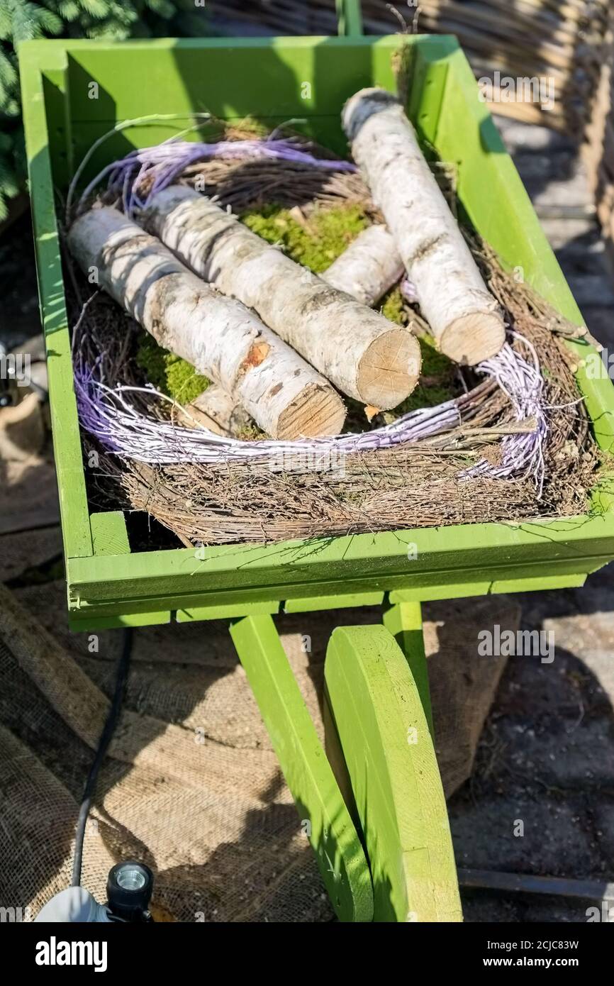 Stack Firewood Wheelbarrow High Resolution Stock Photography and Images ...