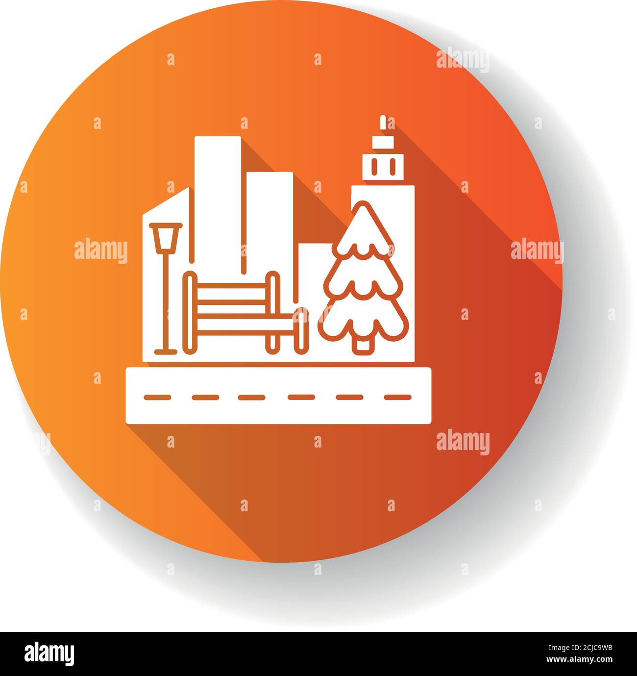 Long street district Stock Vector Images - Alamy