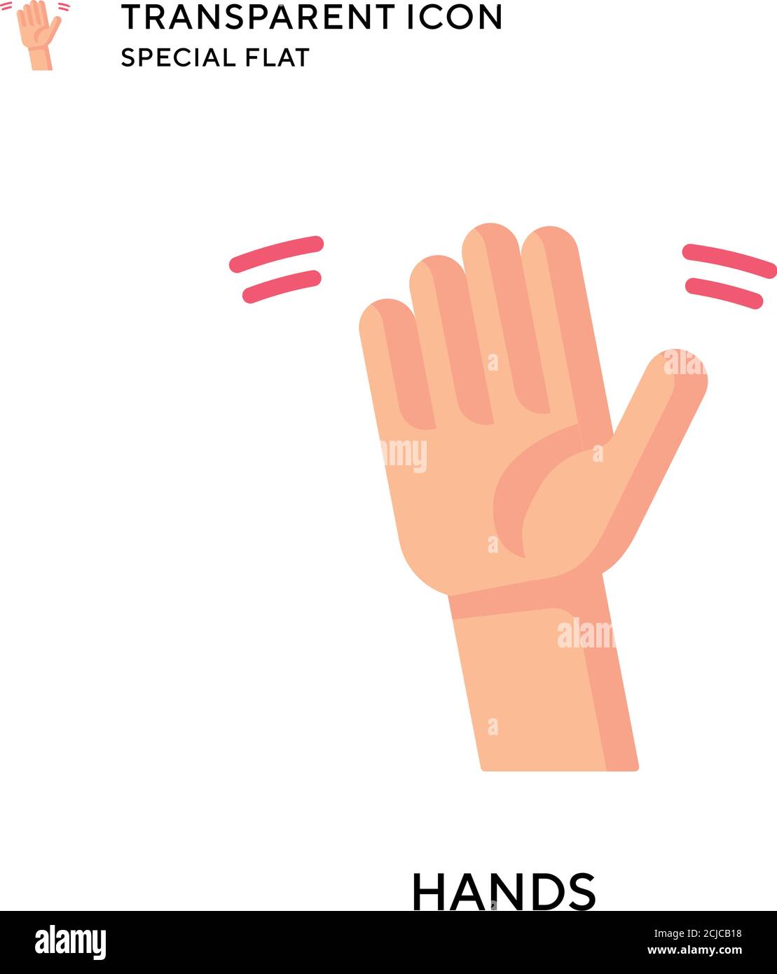 Hands vector icon. Flat style illustration. EPS 10 vector Stock Vector ...