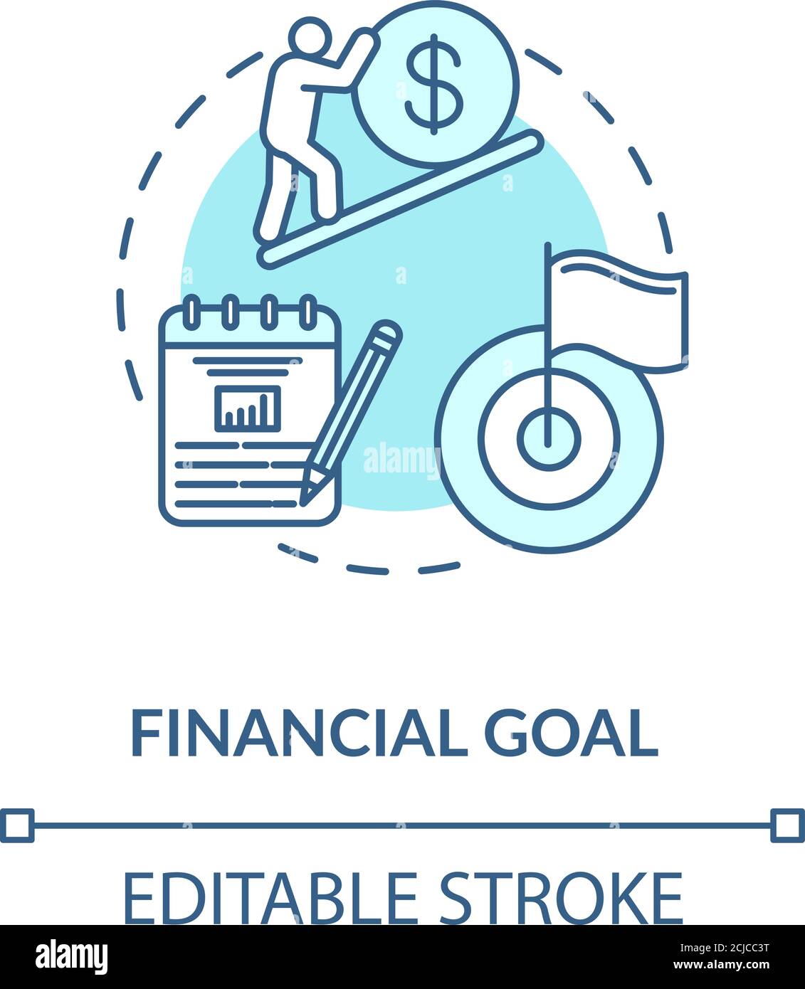 Financial goal concept icon Stock Vector Image & Art - Alamy