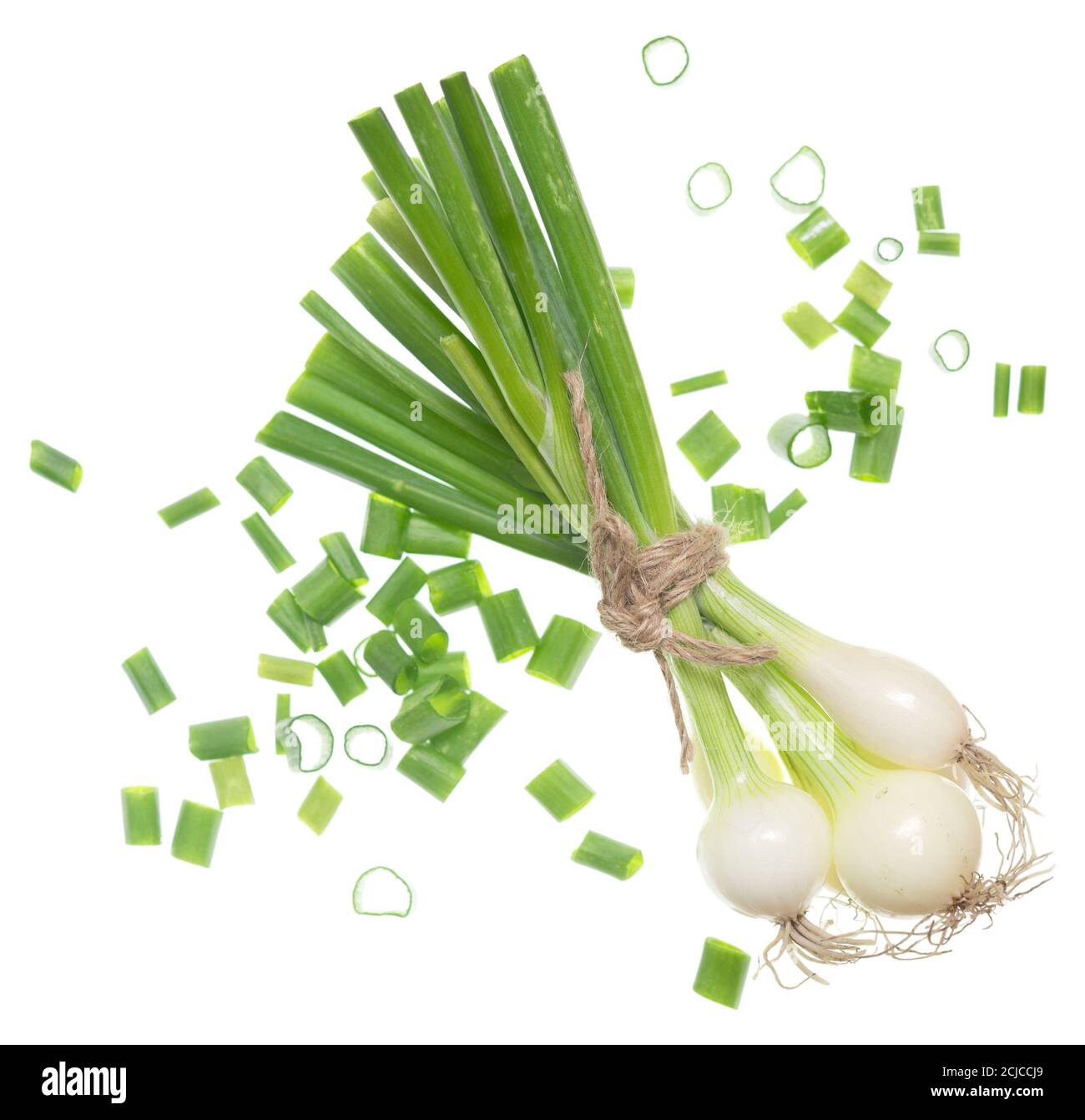 Green onion isolated on white background Stock Photo - Alamy