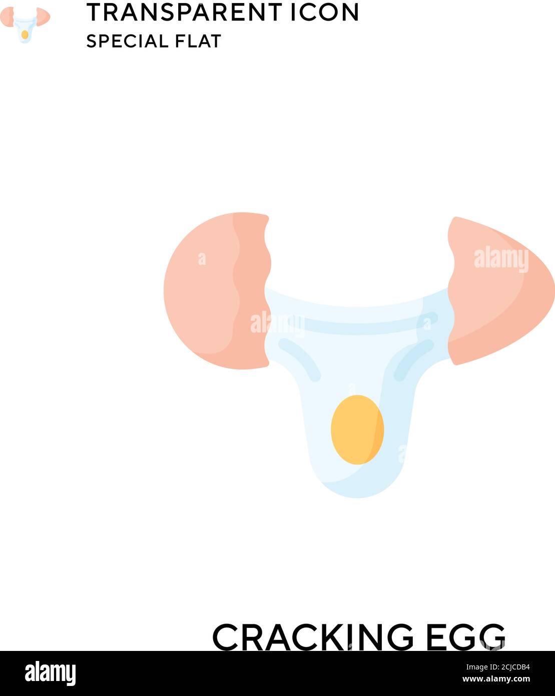 Cracking egg vector icon. Flat style illustration. EPS 10 vector Stock ...