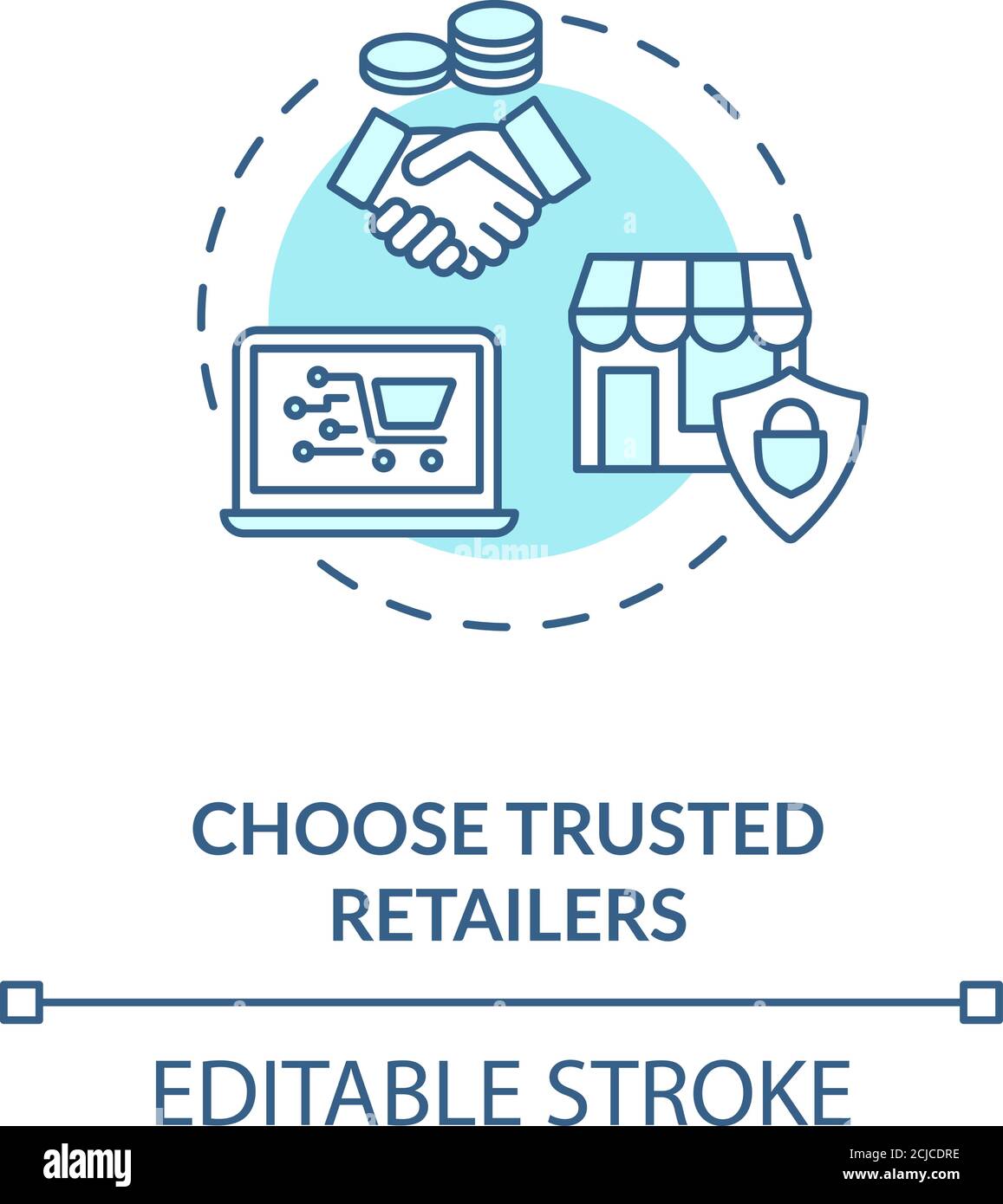 Choose trusted retailers concept icon Stock Vector Image & Art - Alamy