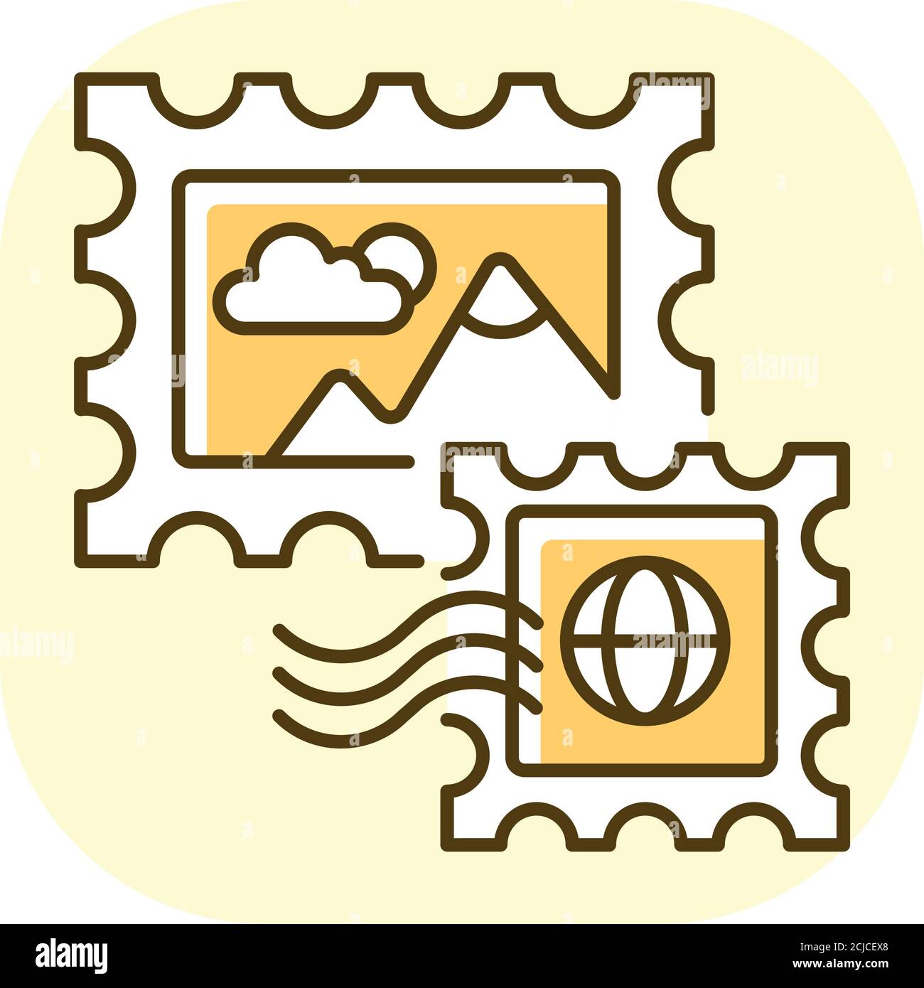 Postage stamps cartoon Cut Out Stock Images & Pictures - Alamy