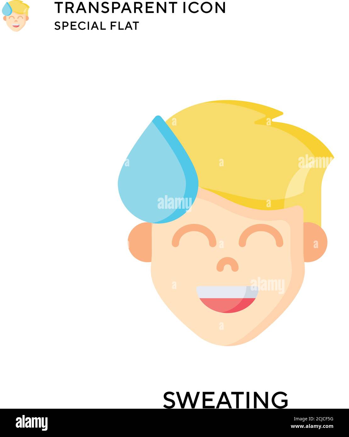 Excessive sweating woman Stock Vector Images - Alamy