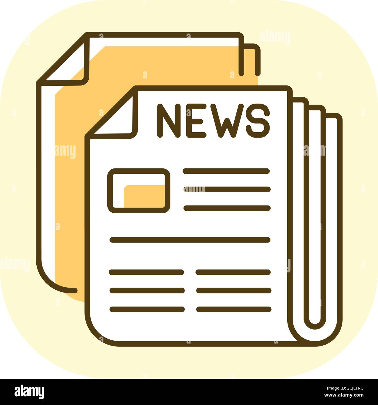 Newspaper yellow RGB color icon Stock Vector Image & Art - Alamy