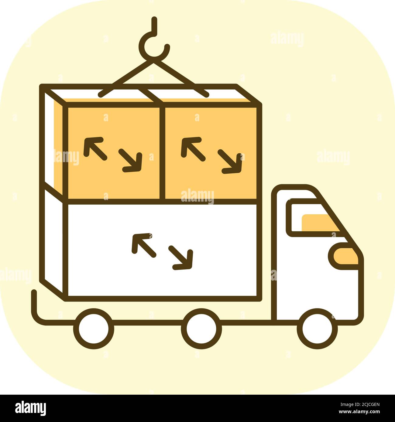 Oversized cargo yellow RGB color icon Stock Vector Image & Art - Alamy