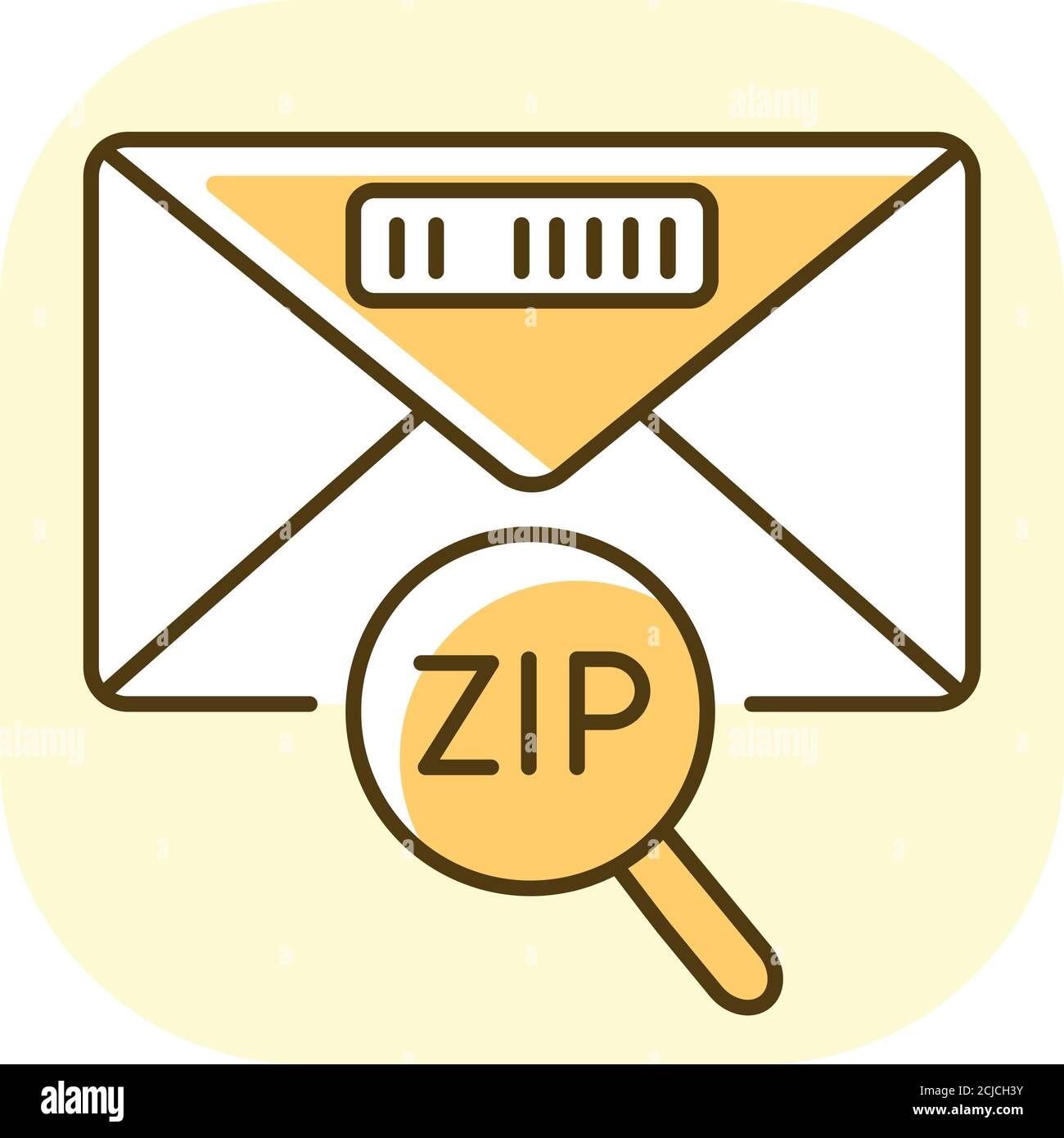 Yellow flat post envelope art Stock Vector Images - Alamy