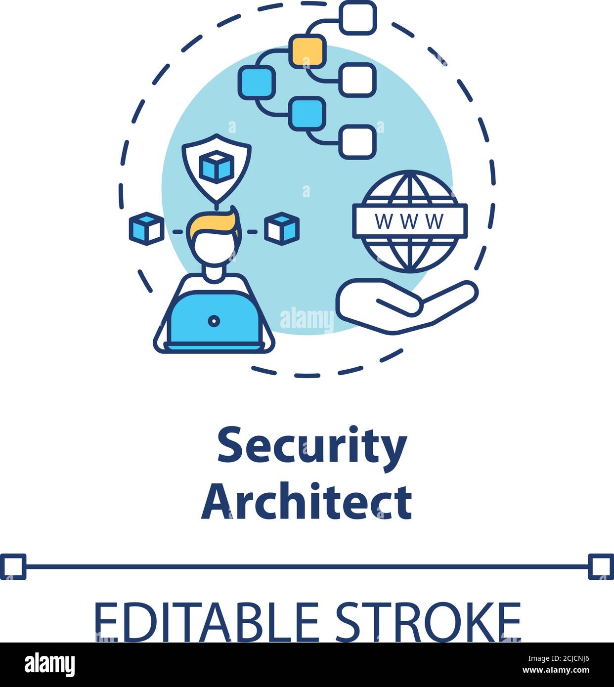 Security architect concept icon Stock Vector Image & Art - Alamy