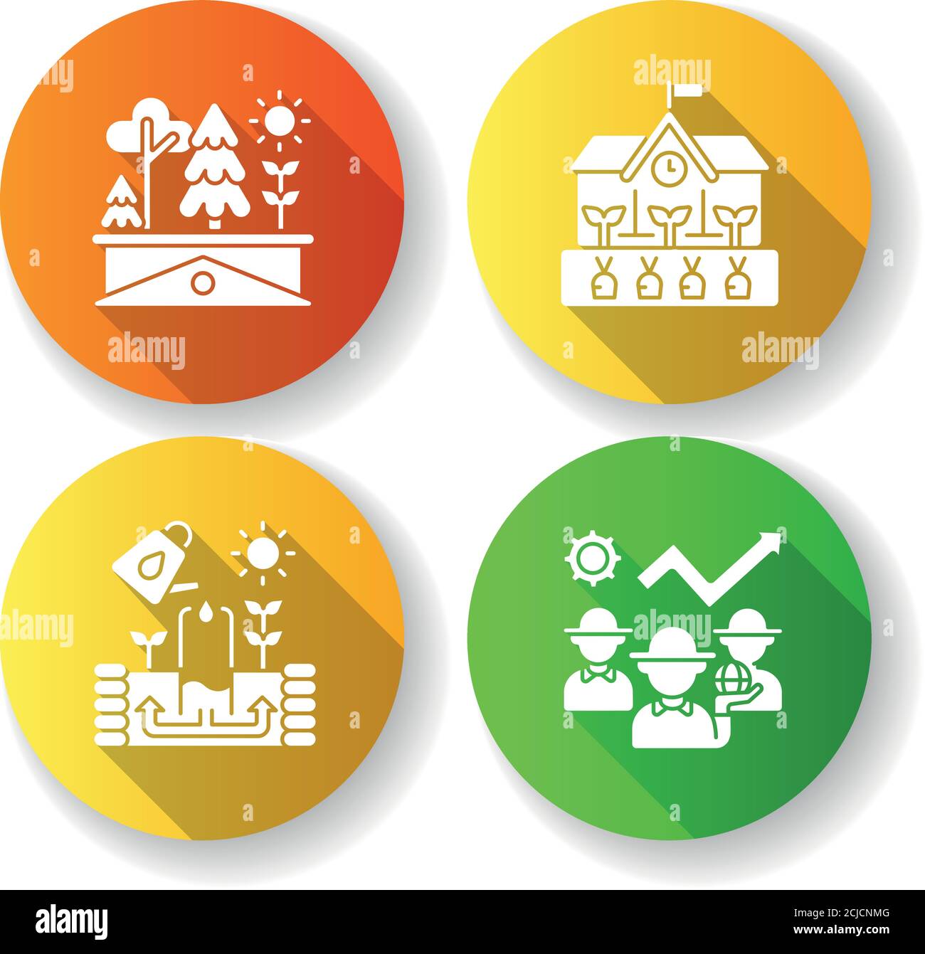 School roof farm not rooftop Stock Vector Images - Alamy