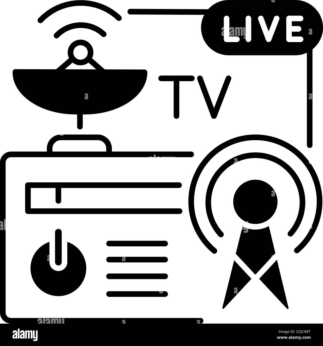 Broadcast black linear icon Stock Vector Image & Art - Alamy