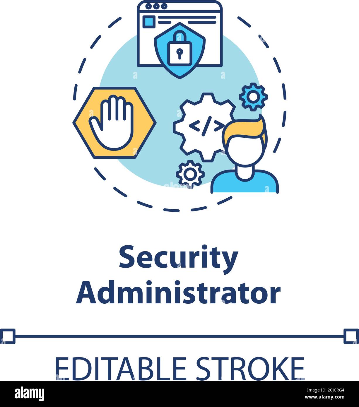 Security administrator concept icon Stock Vector Image & Art - Alamy
