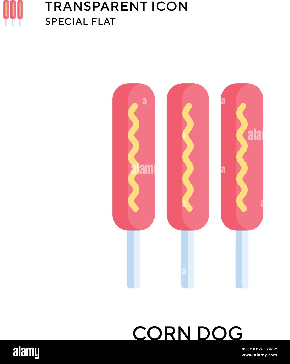 Corn dog vector icon. Flat style illustration. EPS 10 vector Stock ...