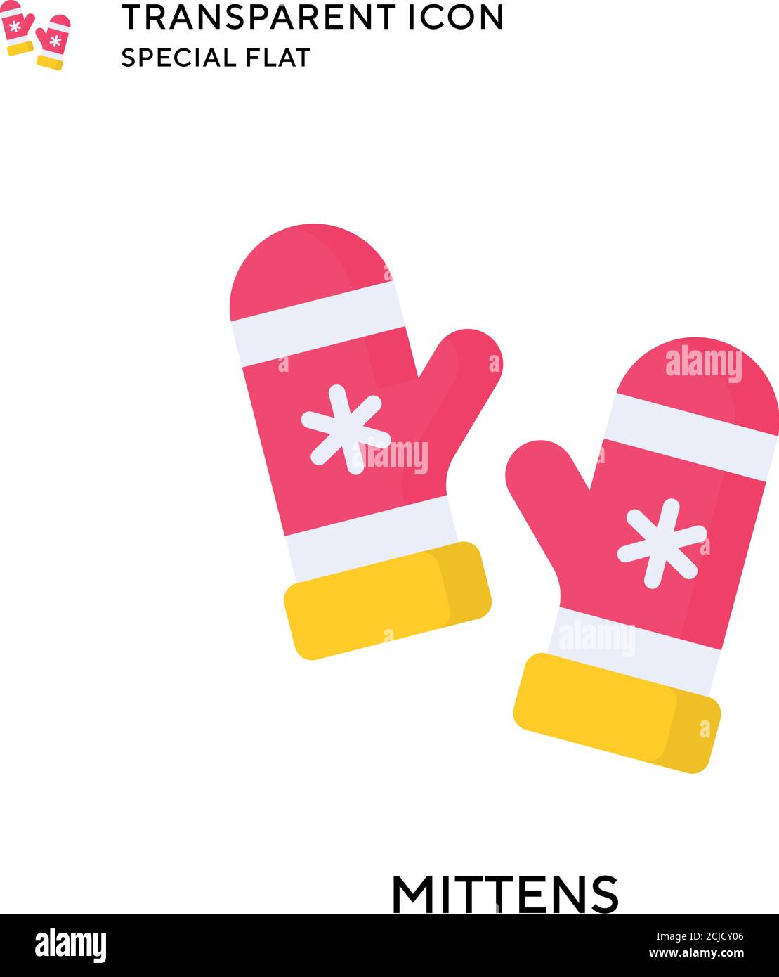 Mittens vector icon. Flat style illustration. EPS 10 vector Stock ...