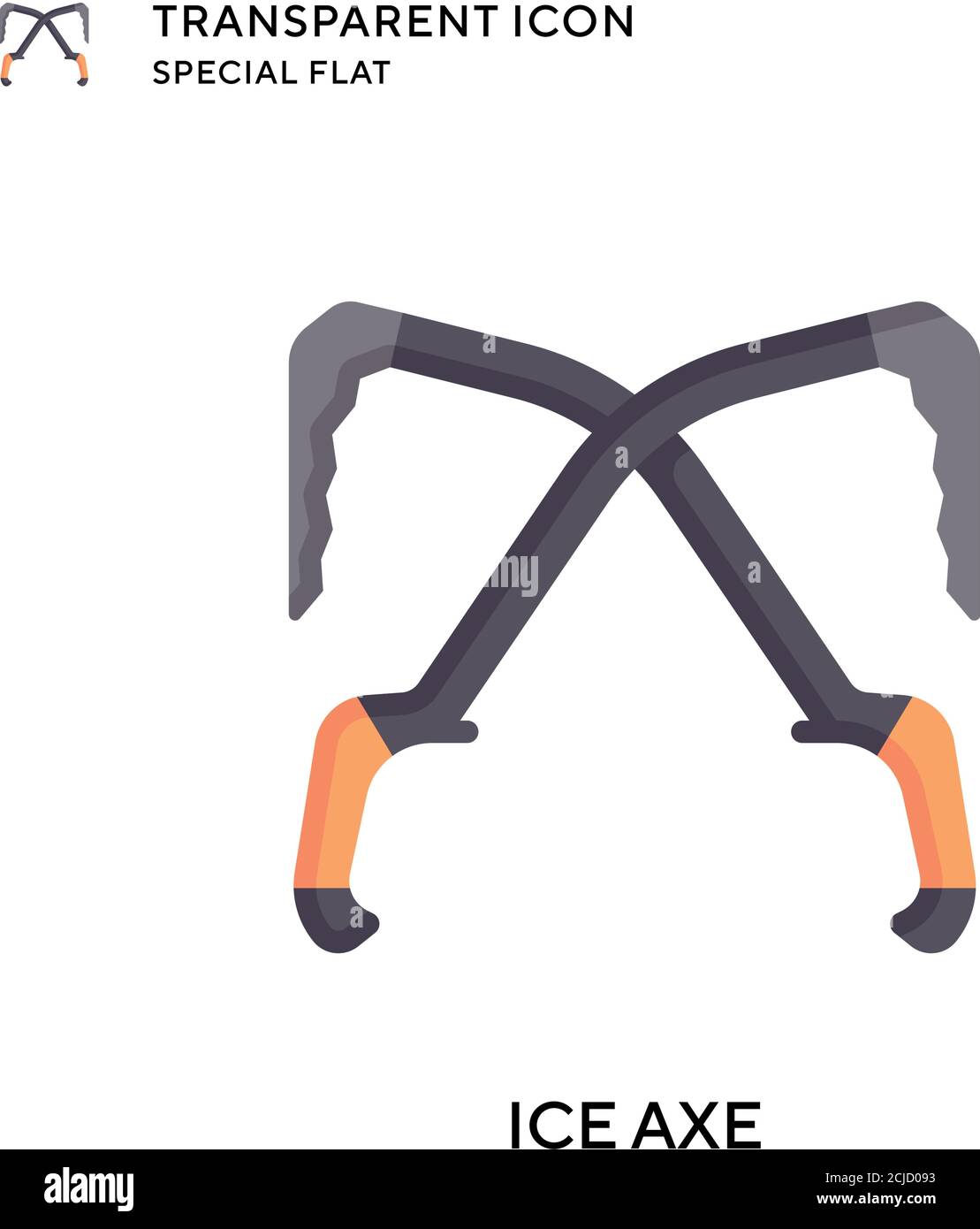 Ice axe vector icon. Flat style illustration. EPS 10 vector Stock ...
