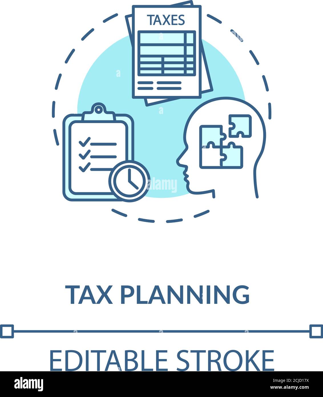 Tax planning concept icon Stock Vector Image & Art - Alamy