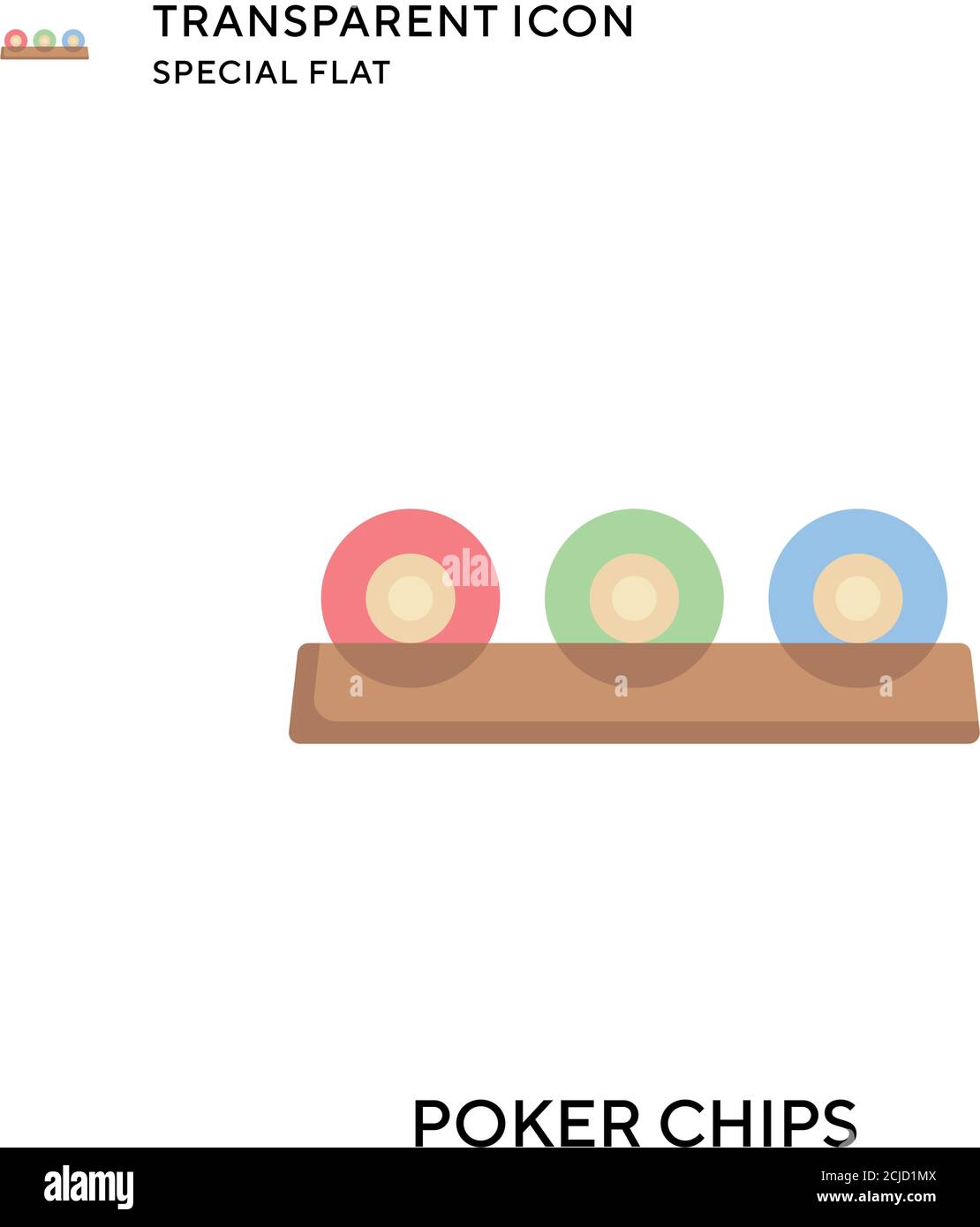 Poker chips vector icon. Flat style illustration. EPS 10 vector Stock ...