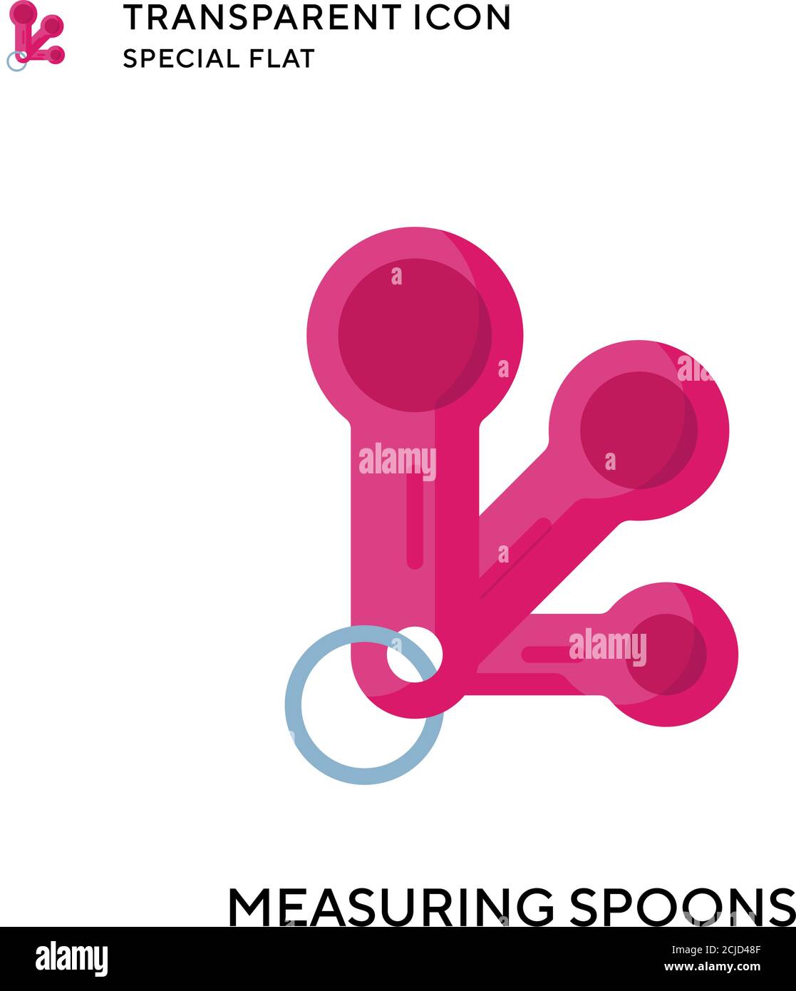 Measuring spoons vector icon. Flat style illustration. EPS 10 vector ...