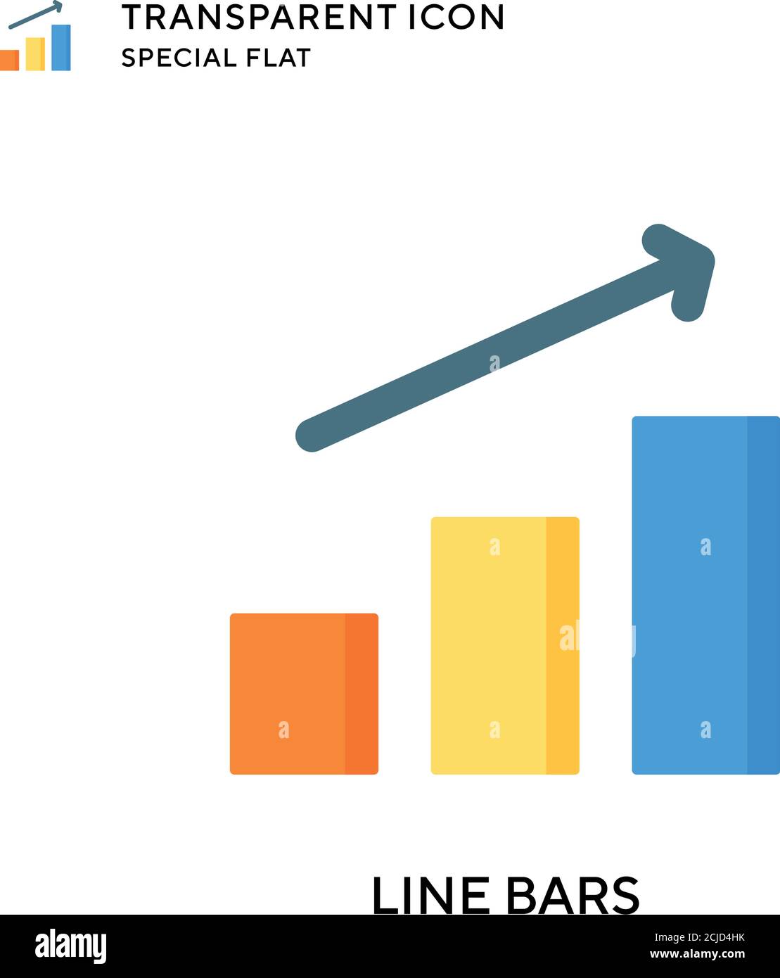 Line bars vector icon. Flat style illustration. EPS 10 vector Stock ...