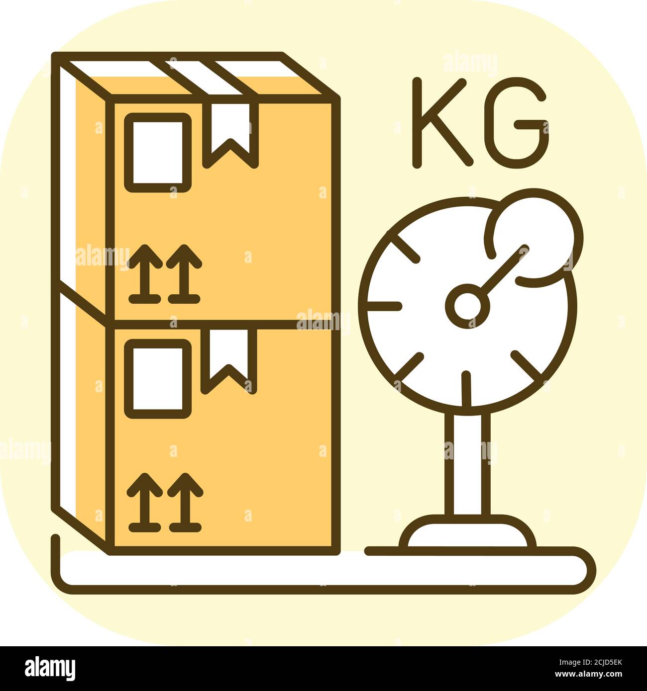 Cargo weight yellow RGB color icon Stock Vector Image & Art - Alamy