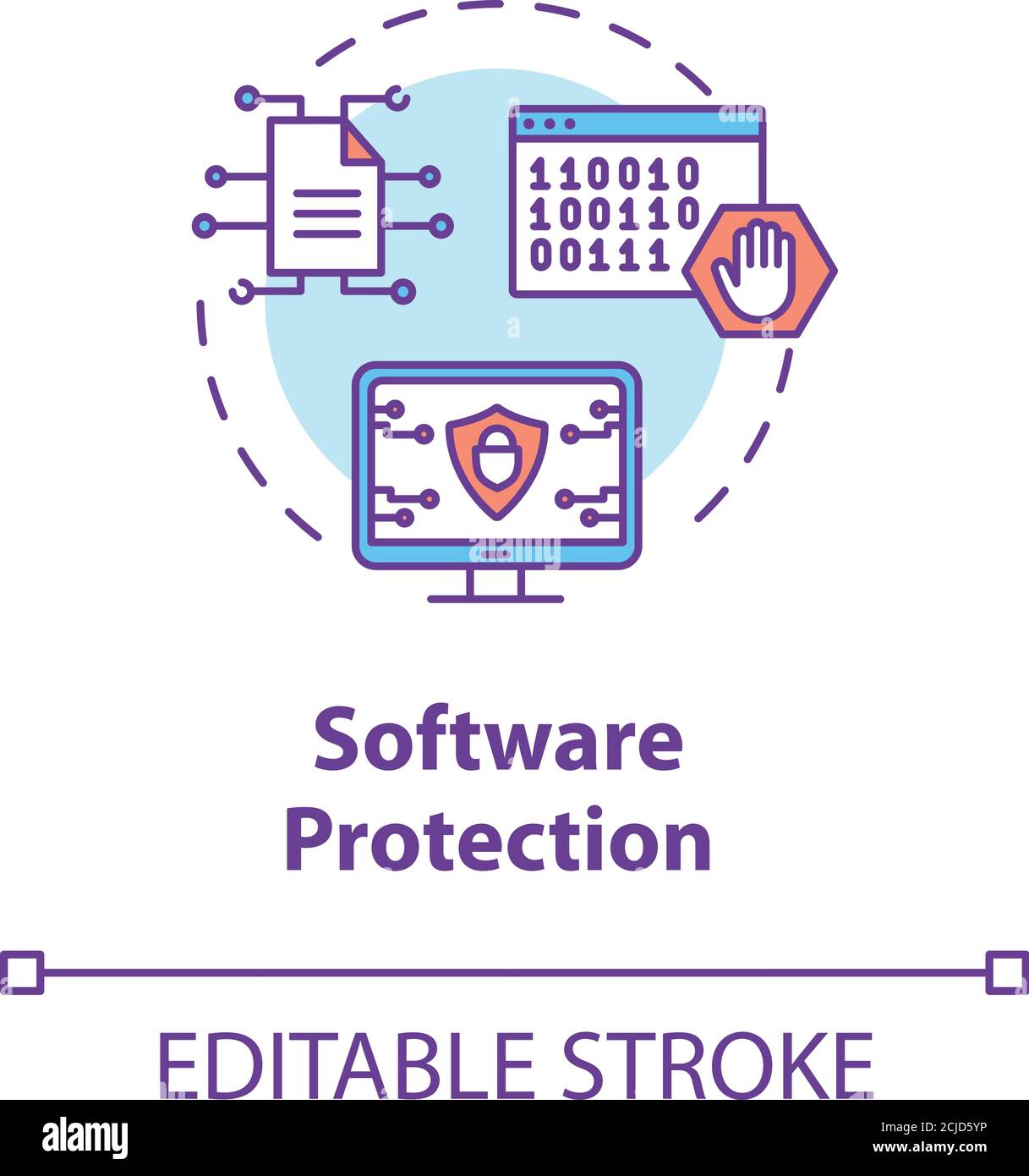 Software protection concept icon Stock Vector Image & Art - Alamy