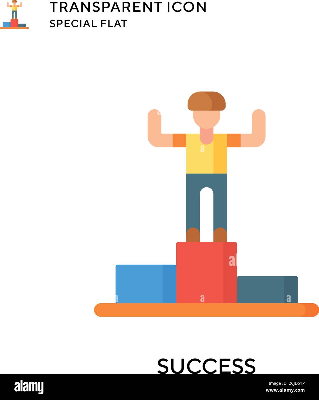 Success vector icon. Flat style illustration. EPS 10 vector Stock ...