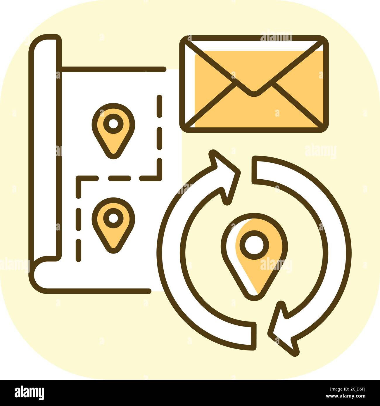 Change address yellow RGB color icon Stock Vector Image & Art - Alamy