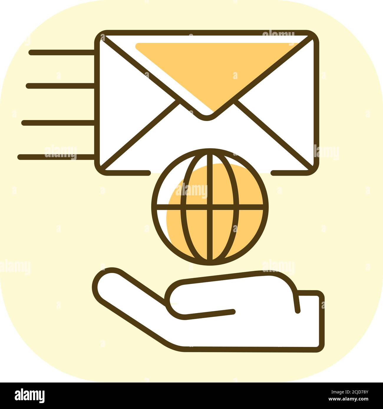 International postal service yellow RGB color icon Stock Vector Image ...