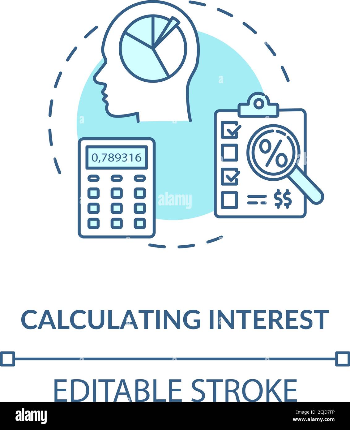 Calculating interest concept icon Stock Vector Image & Art - Alamy