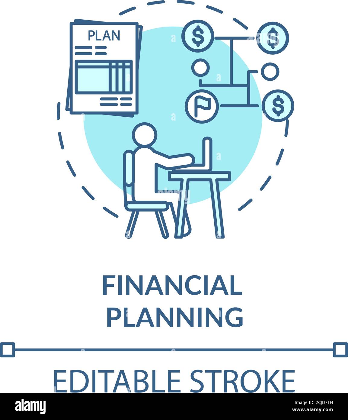 Financial planning concept icon Stock Vector Image & Art - Alamy