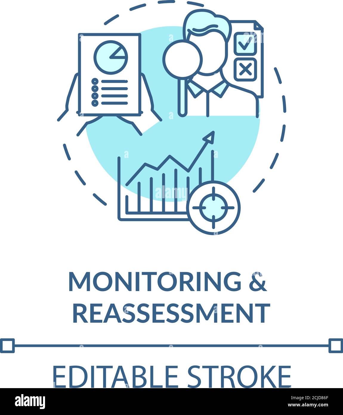 Monitoring and reassessment concept icon Stock Vector Image & Art - Alamy
