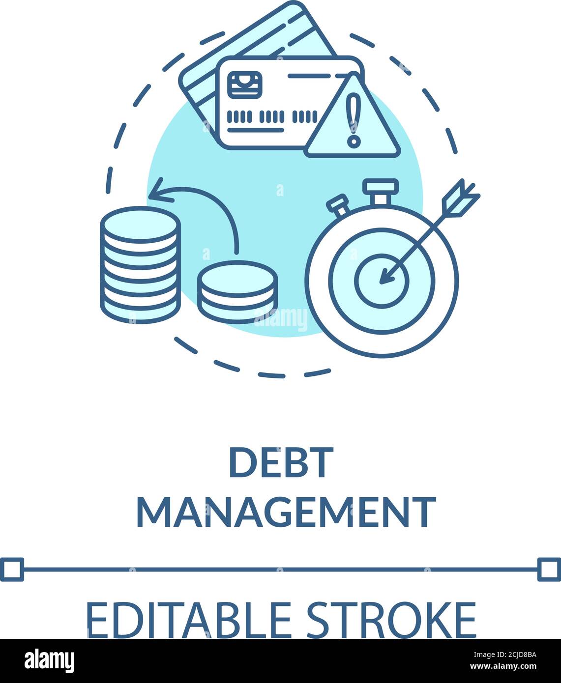 Debt management concept icon Stock Vector Image & Art - Alamy