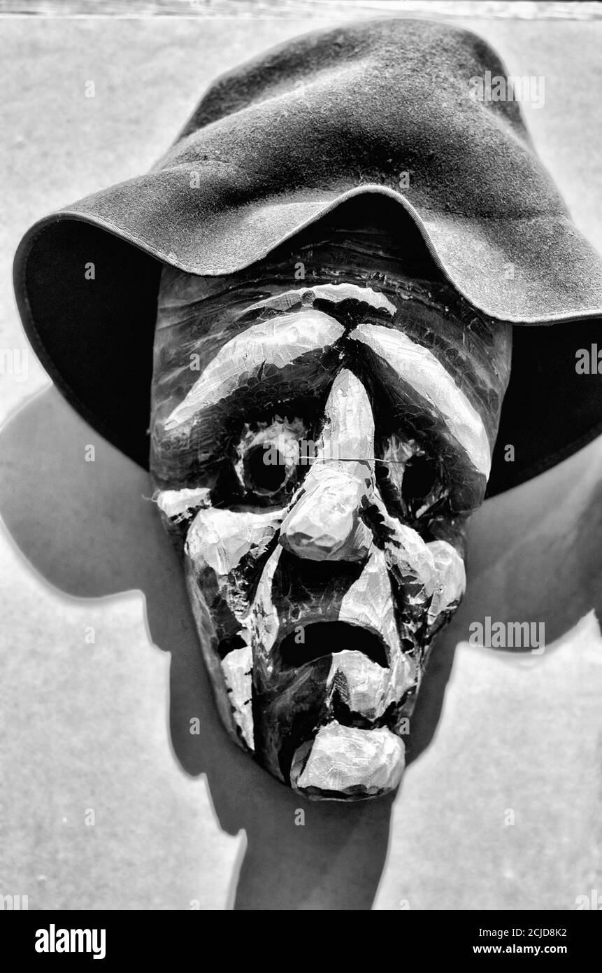 Monochrome concept scary mask for the traditional harvest festival in ...