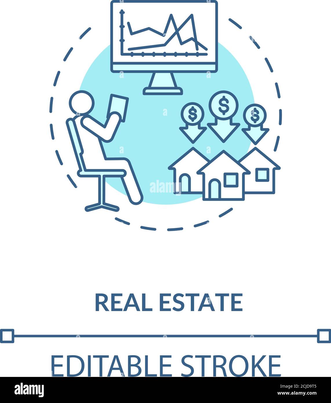 Real estate analytics line Cut Out Stock Images & Pictures - Alamy