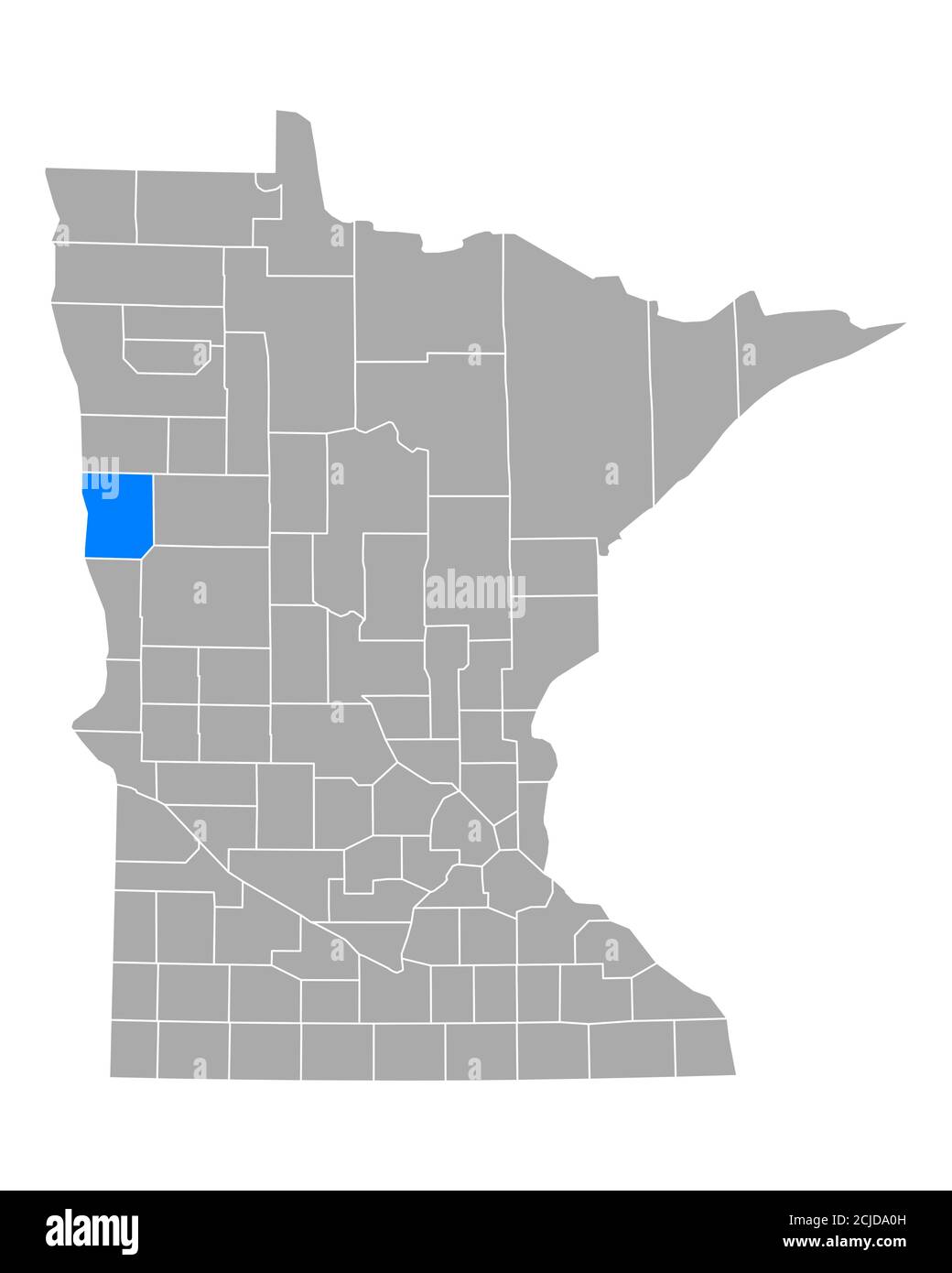 Map of Clay in Minnesota Stock Photo - Alamy