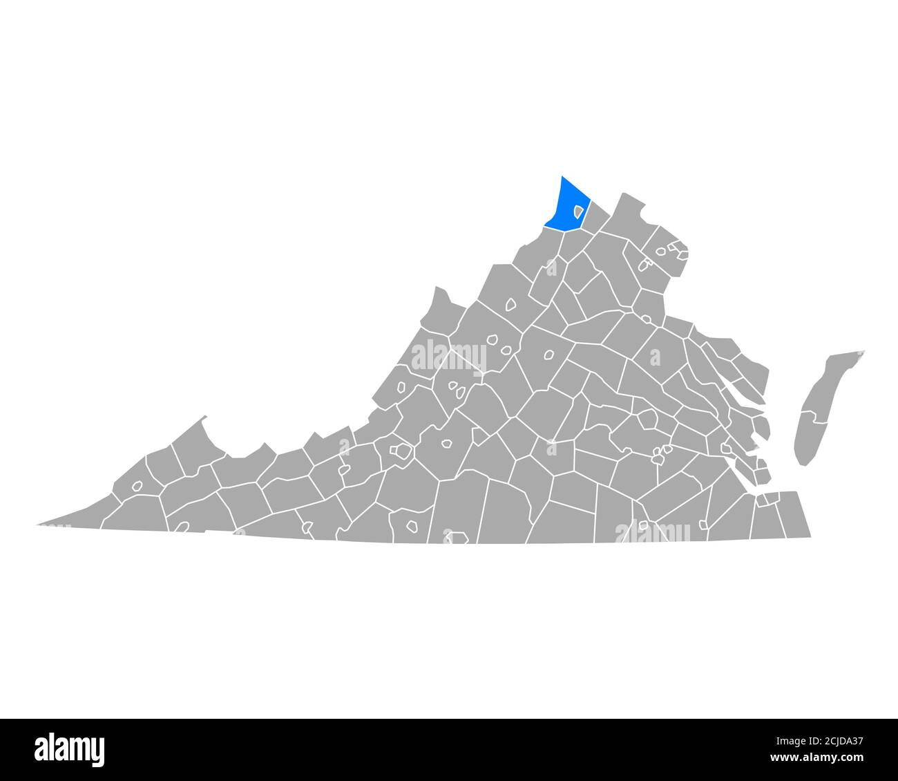 Map of Frederick in Virginia Stock Photo - Alamy