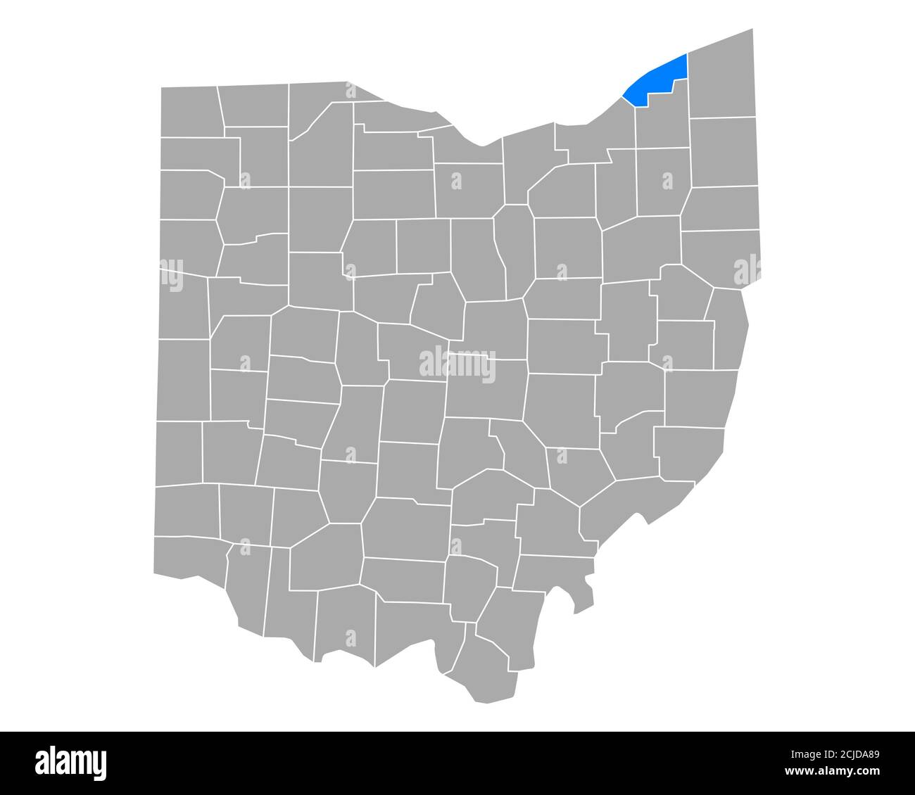 Map of Lake in Ohio Stock Photo - Alamy