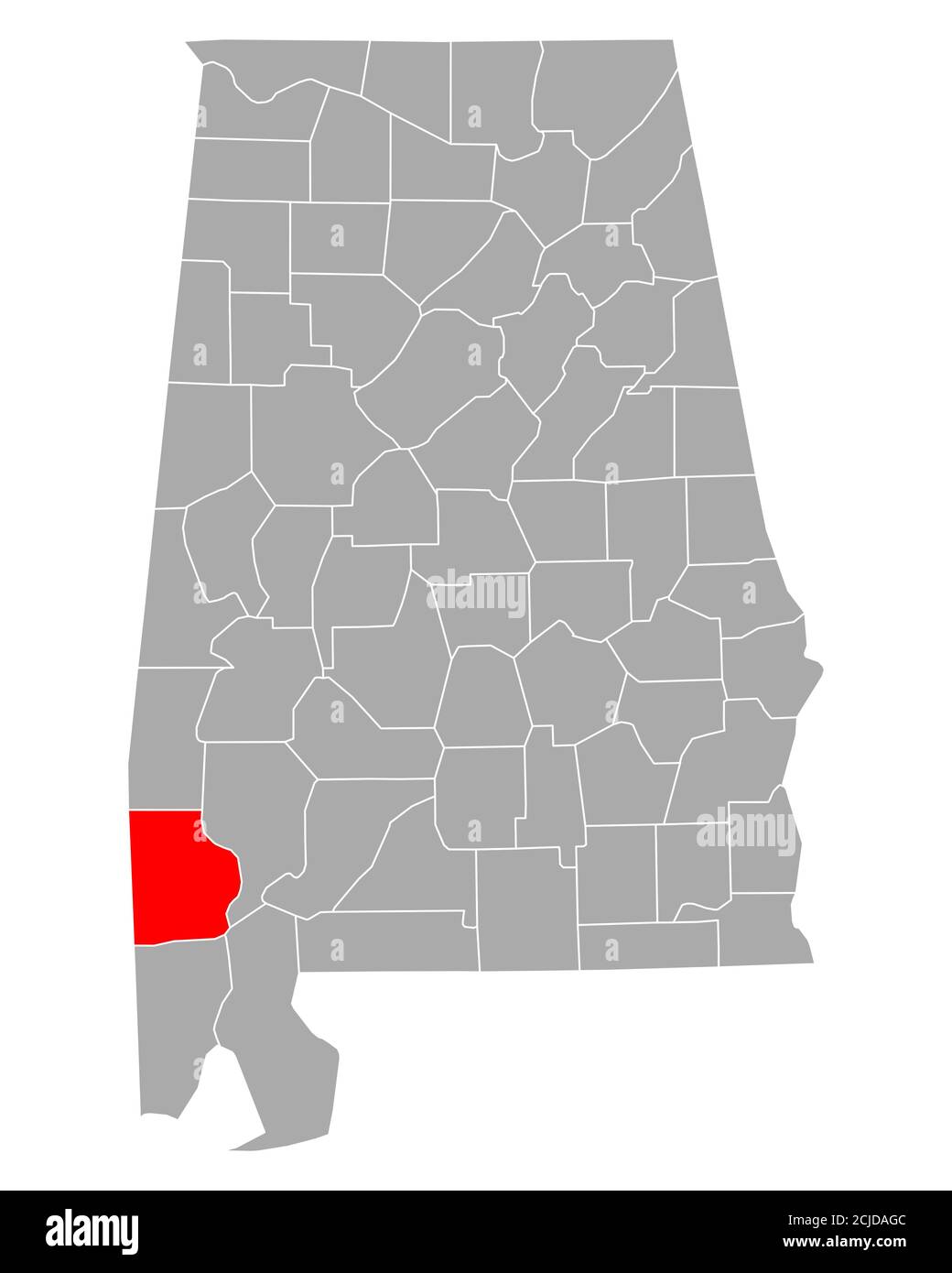 Map of Washington in Alabama Stock Photo - Alamy
