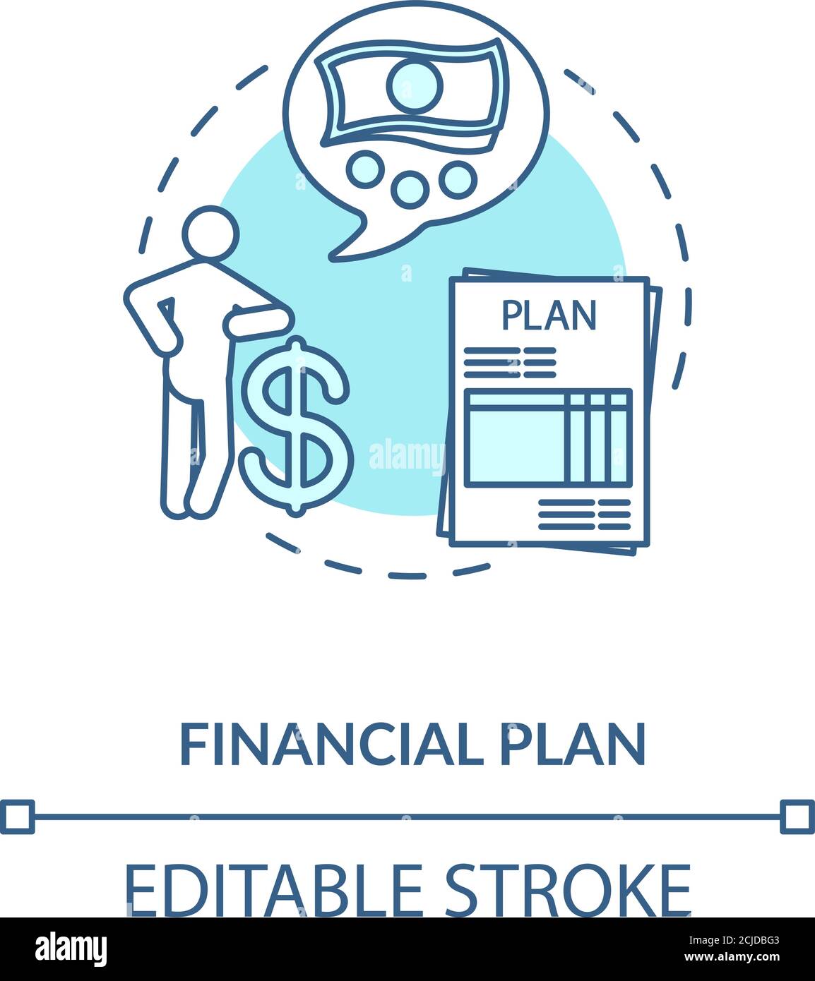 Financial plan concept icon Stock Vector Image & Art - Alamy