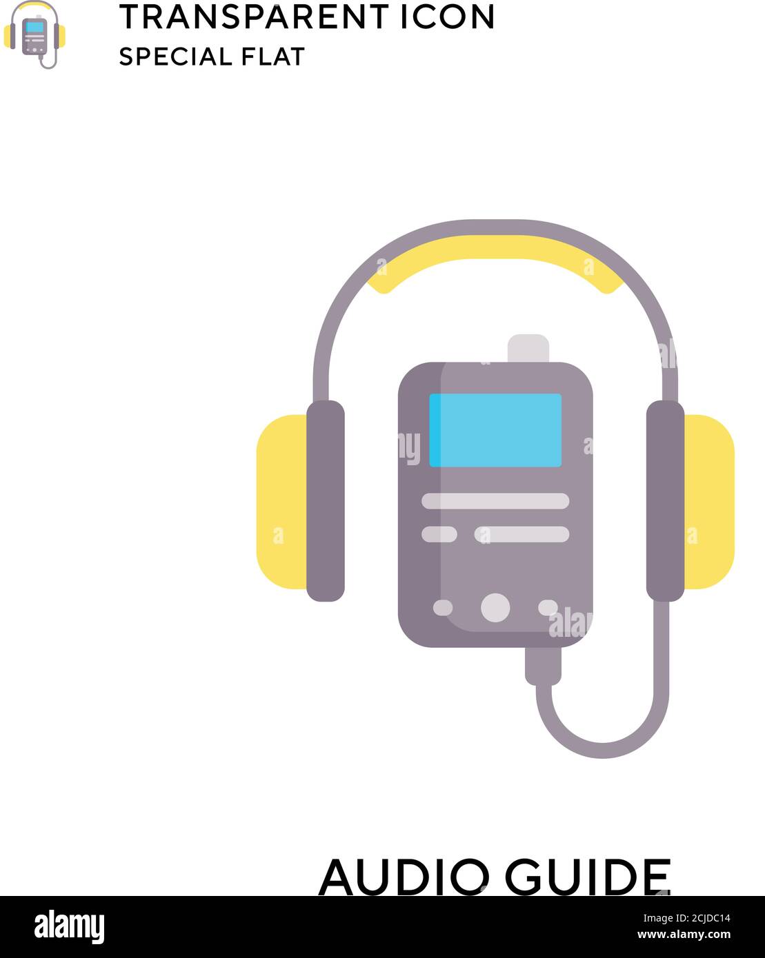 Woman listening audio guide Stock Vector Images - Alamy