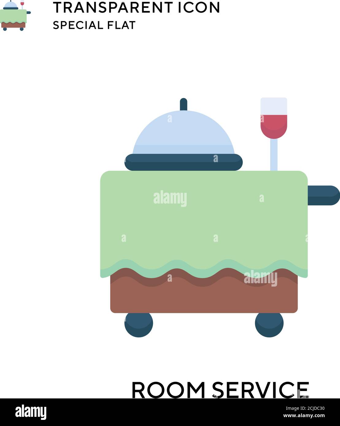 Room service vector icon. Flat style illustration. EPS 10 vector Stock ...