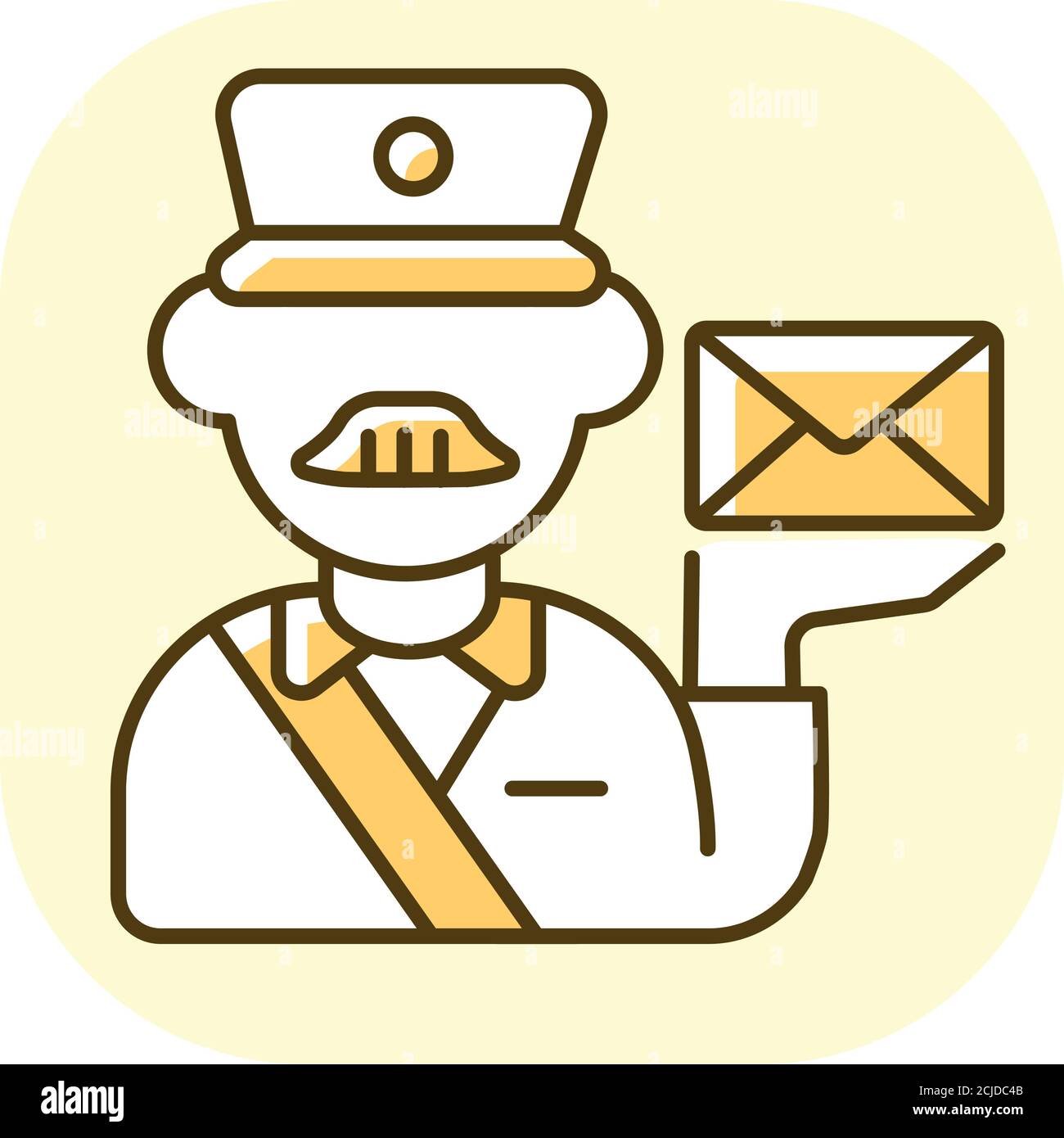 Postman yellow RGB color icon Stock Vector Image & Art - Alamy